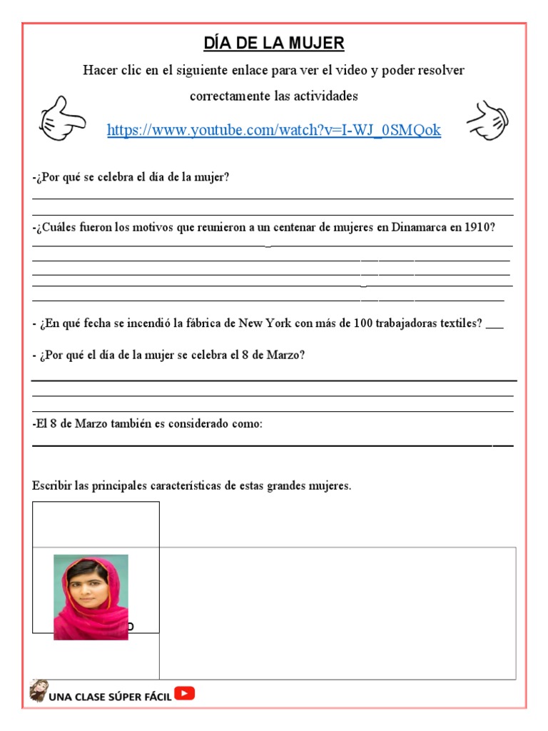 Actividades Día de La Mujer | PDF