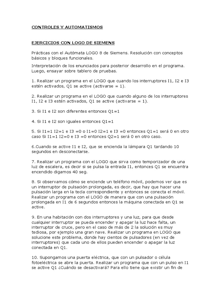 Ejercicios Con Logo de Siemens | PDF | Bienes manufacturados