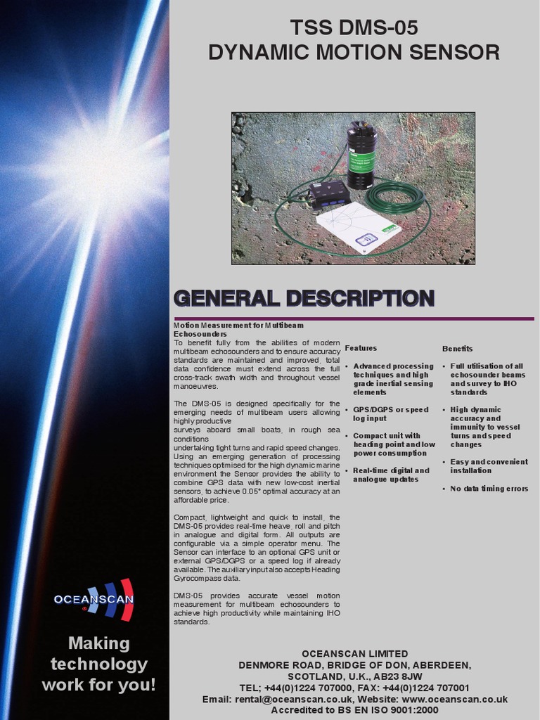 Tss Dms-05 Dynamic Motion Sensor: Making Technology Work For You ...