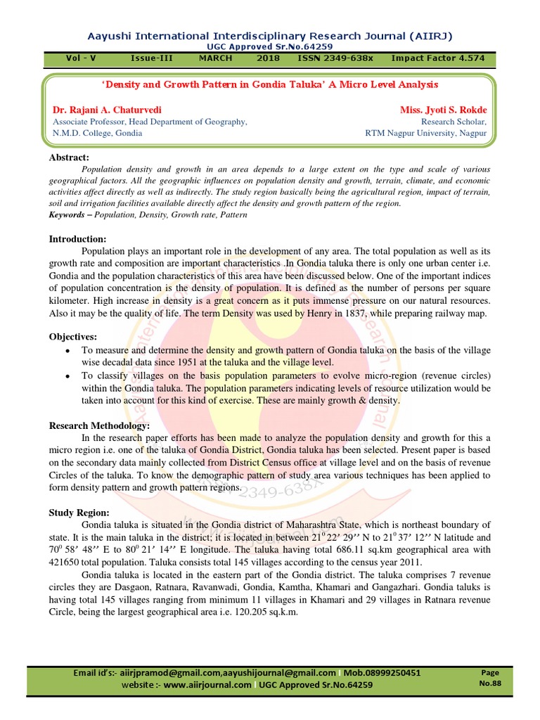 Rokade and Chaudhari | PDF | Population Growth | Village