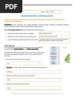 Cell Energy Cycle Gizmo | PDF | Cellular Respiration | Photosynthesis