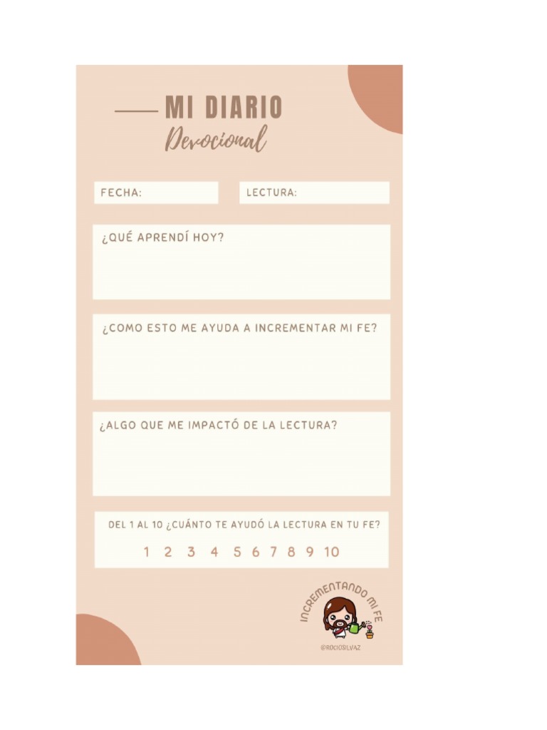 Plantilla Diario Devocional | PDF
