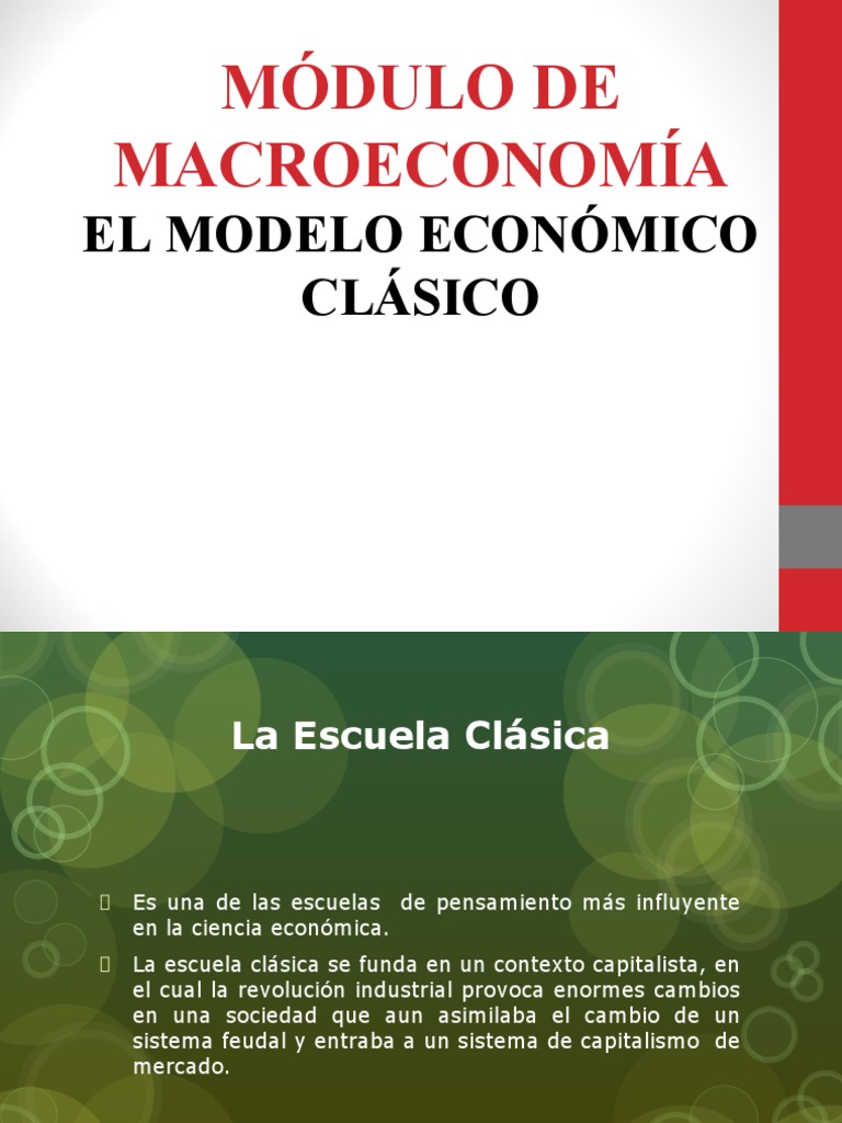 Módulo de Macroeconomía: El Modelo Económico Clásico | PDF | Oferta ...