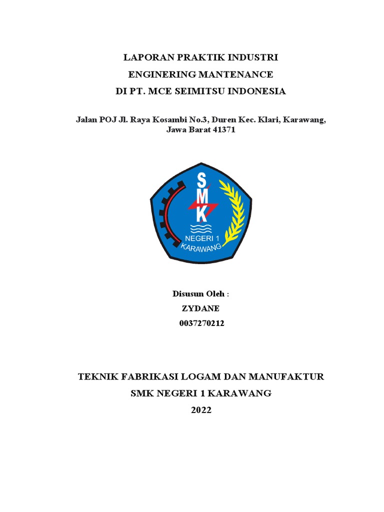 Contoh - Pembuatan - Laporan (1) PKL ZYDAN | PDF | Bisnis
