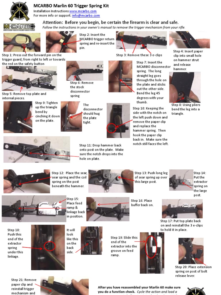 Marlin-60-Instruction Book | PDF | Trigger (Firearms) | Weapon Design
