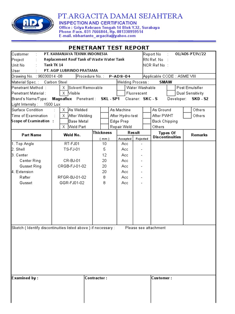 Report PT | PDF | Welding | Construction
