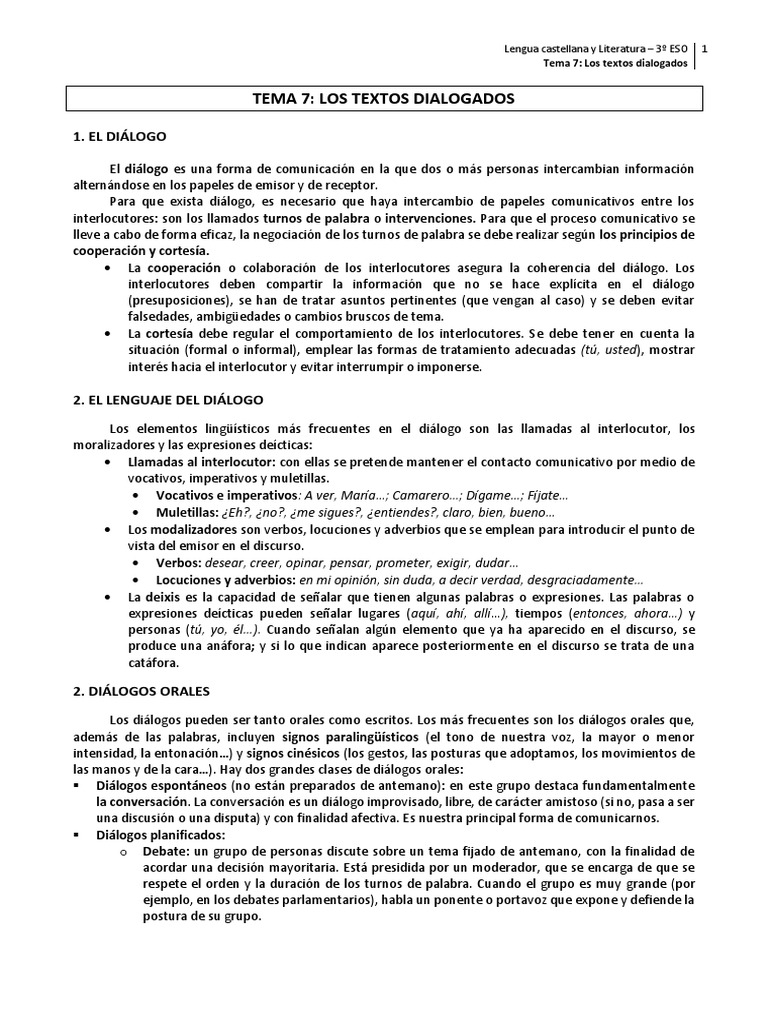 Los Textos Dialogados | PDF