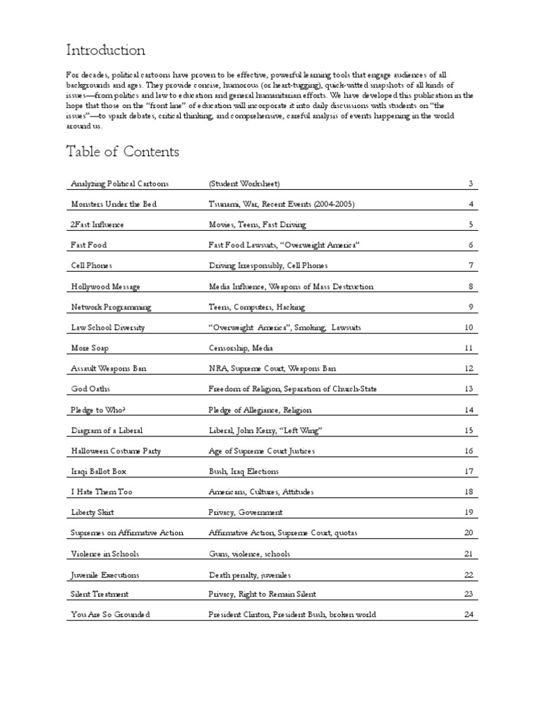 Political Cartoons-Examples | PDF