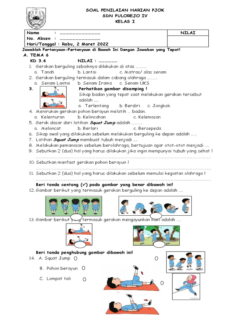 SOAL PH Kelas 1 T 6 | PDF