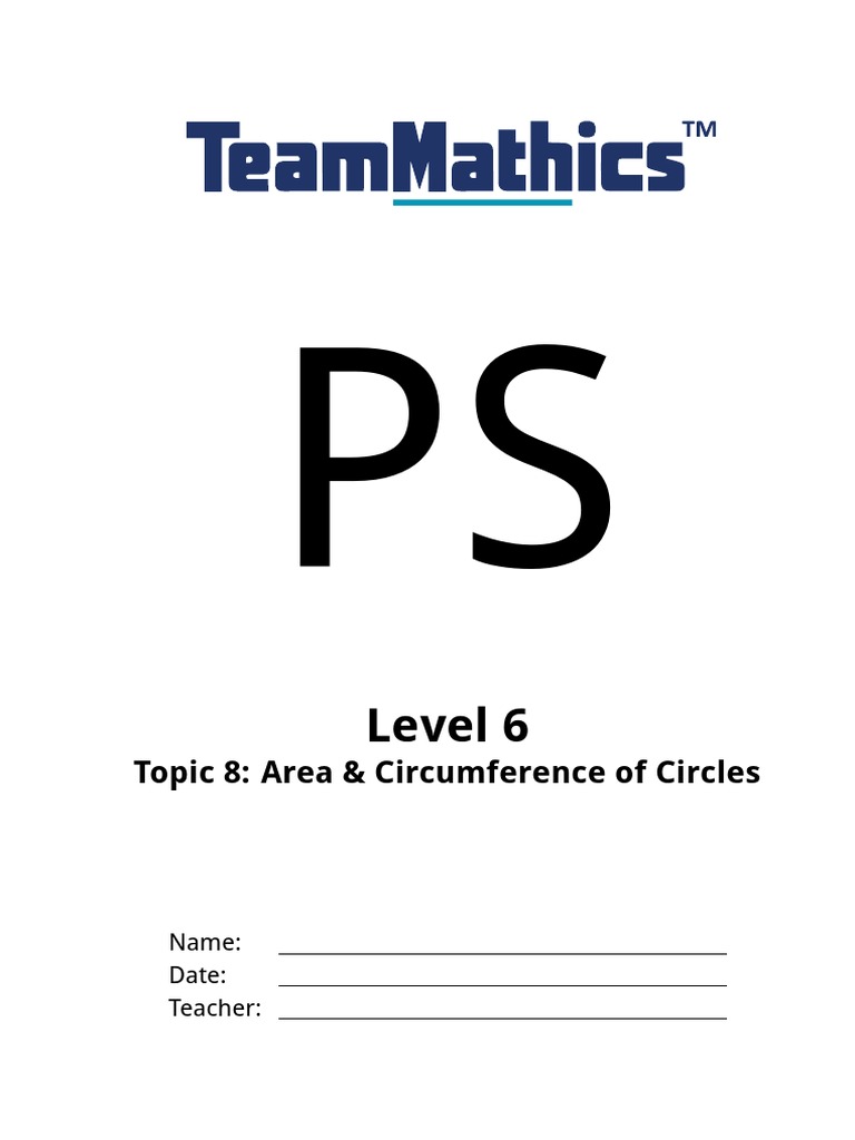PS L6 T8 Area - CircumferenceofCircles | PDF | Area | Circle