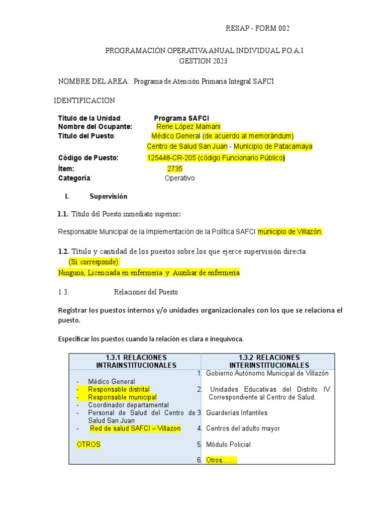 Poai 2023 Operativos | PDF | Programas sociales | Cuidado de la salud