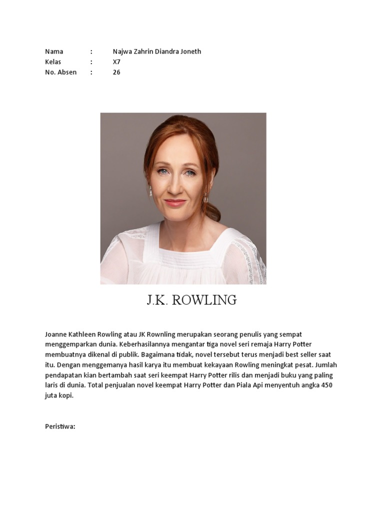 Biografi JK Rowling | PDF