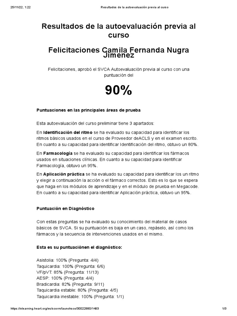 Course Exercise - Trabajo Preliminar Del Curso de SVCA - Spanish | PDF | Medicina | Enfermedades ...