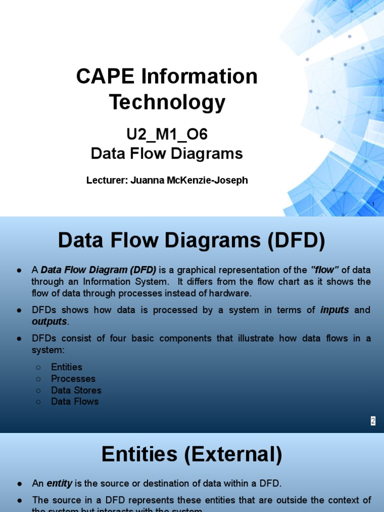 CAPE Information Technology: U2 - M1 - O6 Data Flow Diagrams | PDF | Information Technology ...