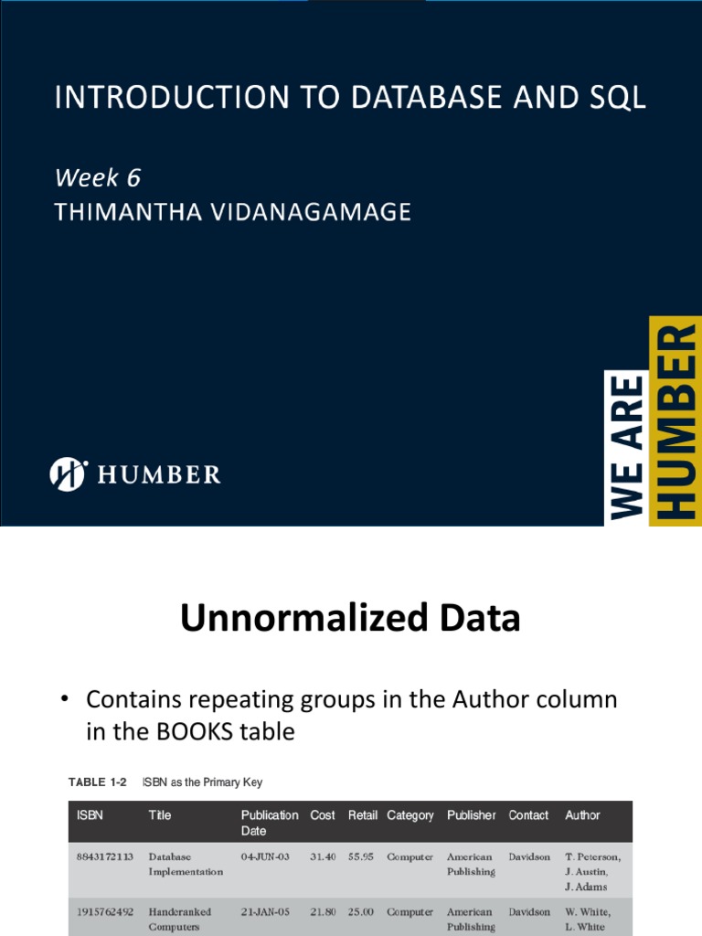 Introduction To Database And Sql Week 06 Fall 2022 Pdf