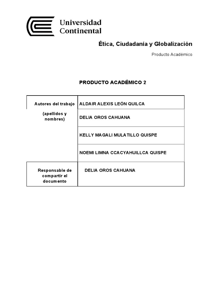 Producto Académico #2 | PDF