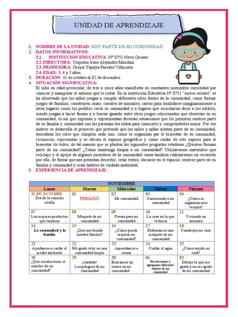 Descubriendo mi comunidad: Un proyecto para que los niños exploren y ...