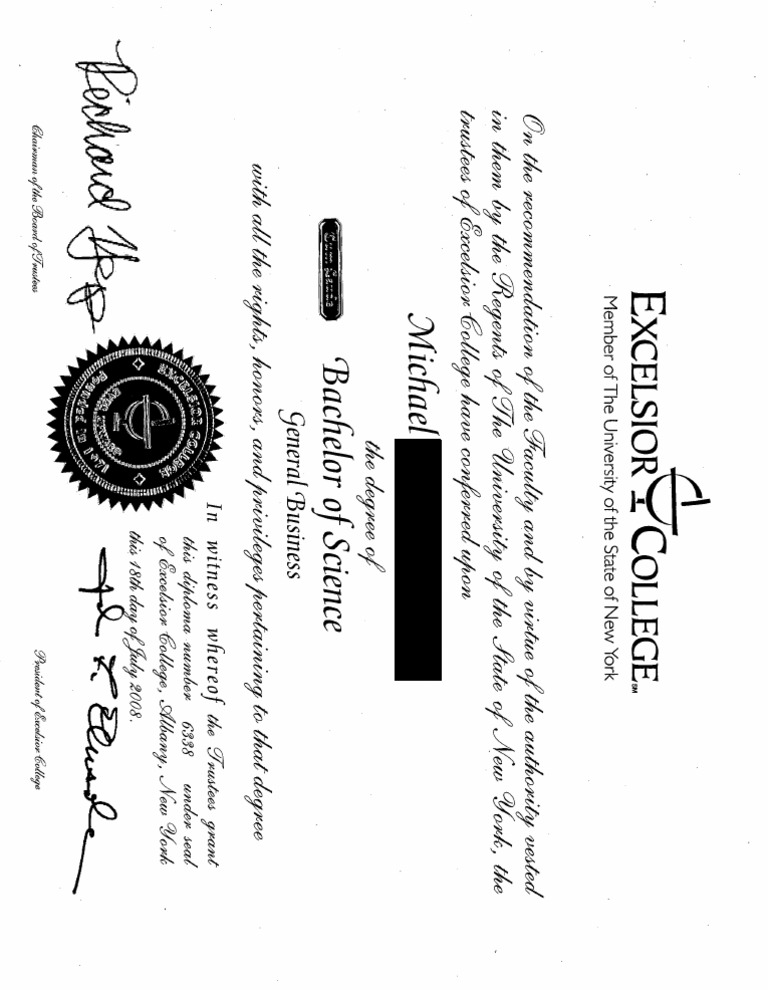 Excelsior Diploma