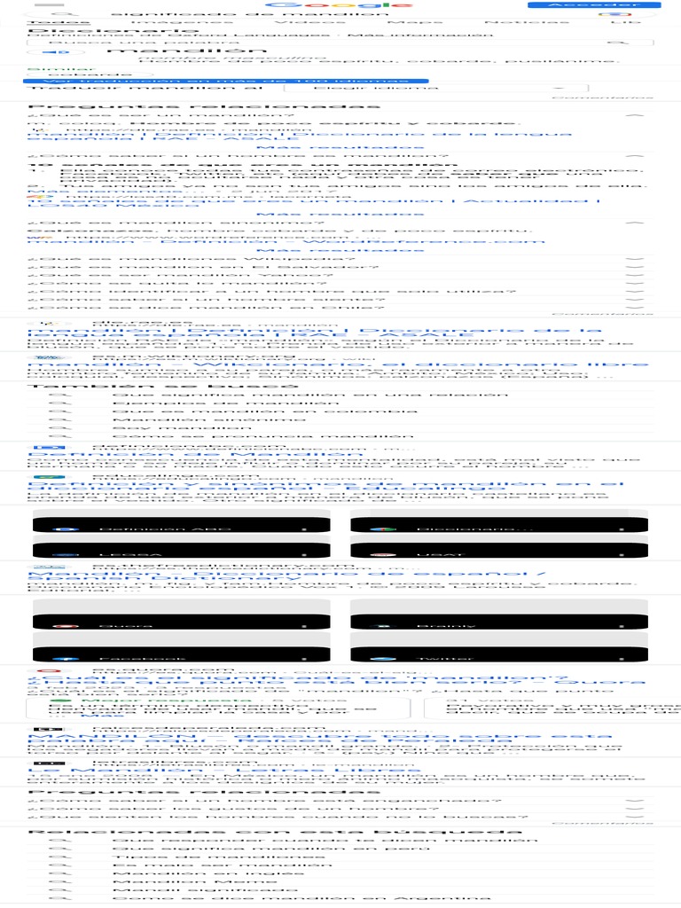 Mandilón: Diccionario | PDF | Diccionario