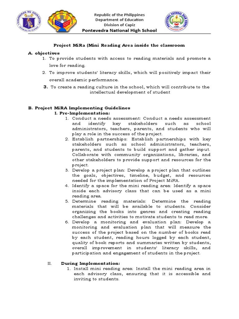 Project MiRa: Enhancing Literacy in Classrooms | PDF | Literacy ...