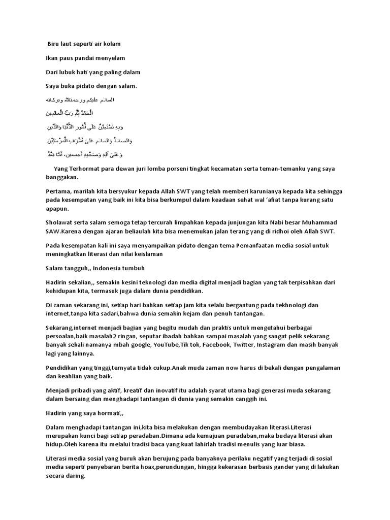 Pidato Pemanfaatan medsos-WPS Office - 20230112 - 093512 | PDF