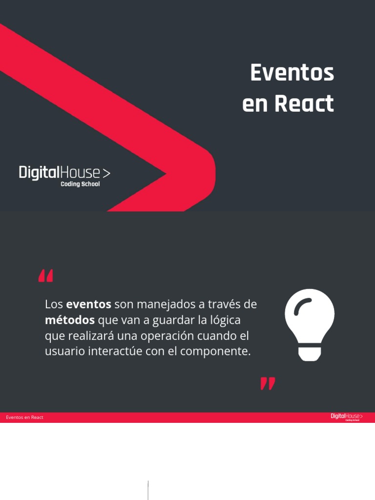 Evento y Metodo en React | PDF | Desarrollo web | Ingeniería de Sistemas