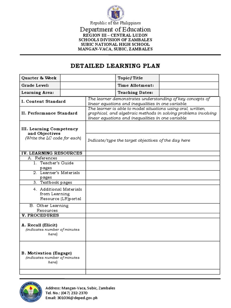 7es TEMPLATE For Teachers | PDF | Learning | Equations