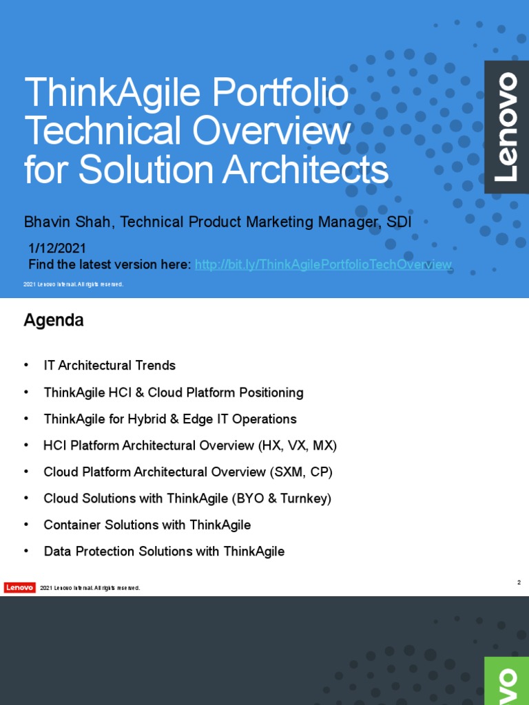 ThinkAgile Portfolio Technical Overview | PDF | Cloud Computing | Centralized Computing