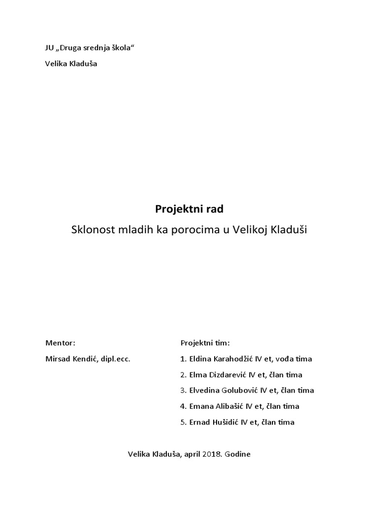 Projektni-Rad 1 | PDF