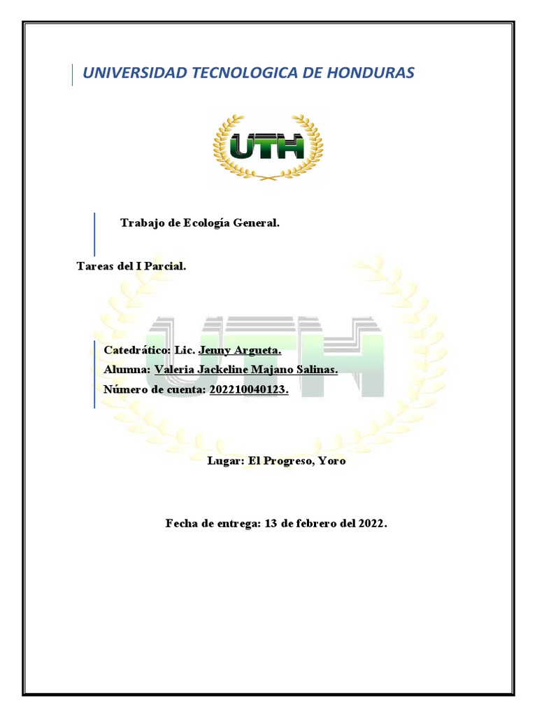 Tareas. Español. Valeria Majano Uth | PDF