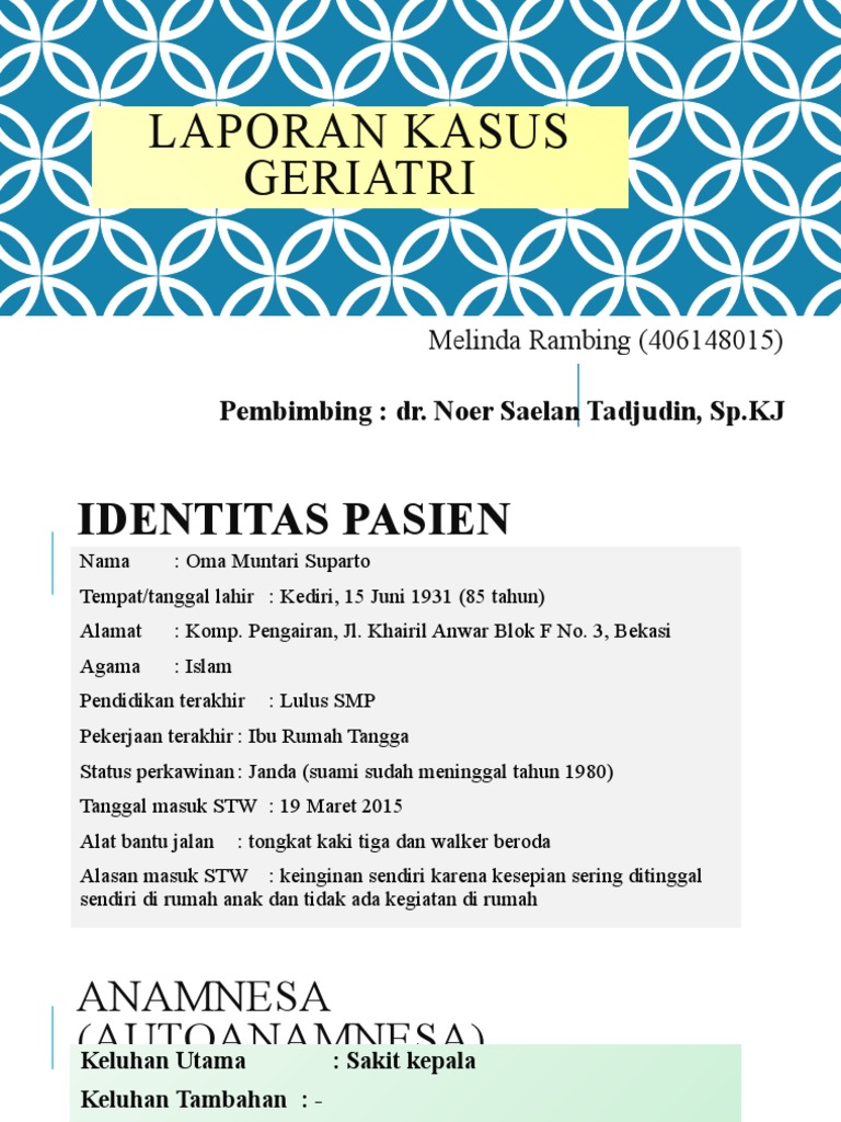 Laporan Kasus Geriatri | PDF