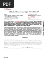 Affidavit of Reservation of Rights UCC 1 - Example | PDF | Affidavit ...