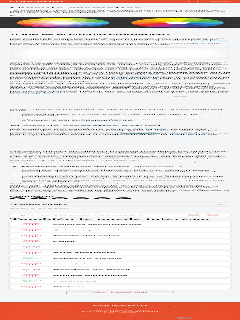 Círculo Cromático - Concepto, Colores y Modelos | PDF | Color | Cian