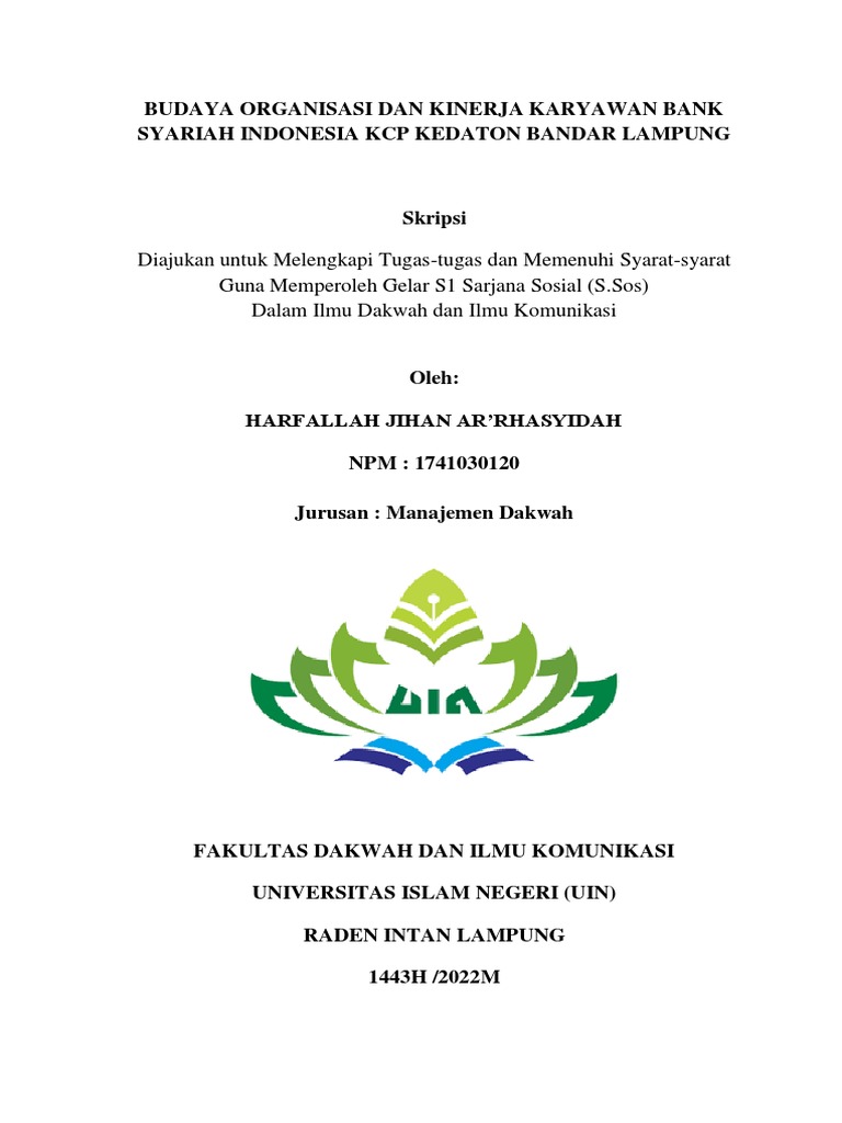 Cover, Bab 1, Bab 2, Dapus | PDF | Karier & Perkembangan | Sains ...