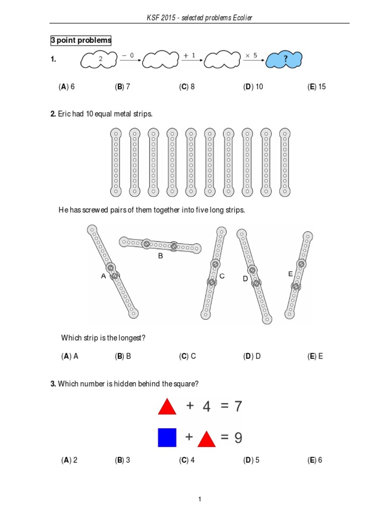 KSF 2015 Ecolier | PDF