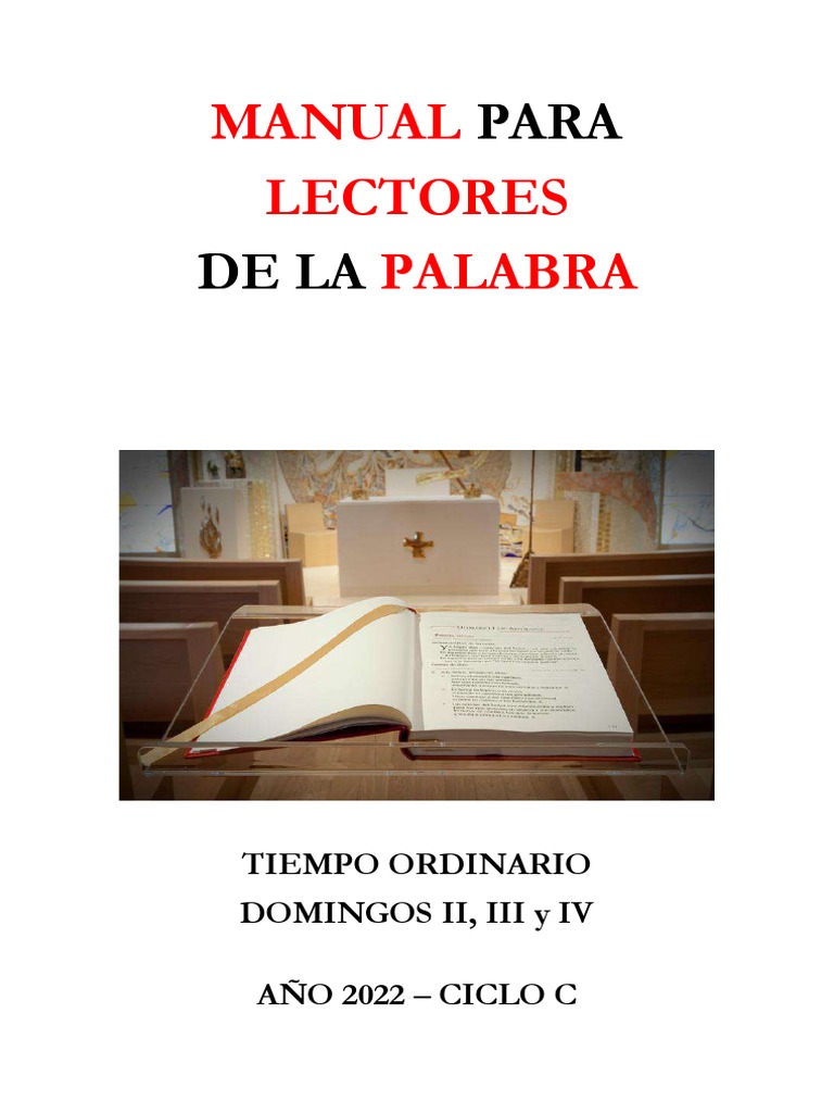 Para de La: Manual Lectores Palabra | PDF | Misa (liturgia) | Jesús