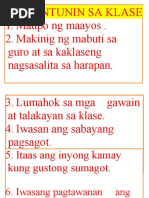 Mga Alituntunin Sa Klase | PDF