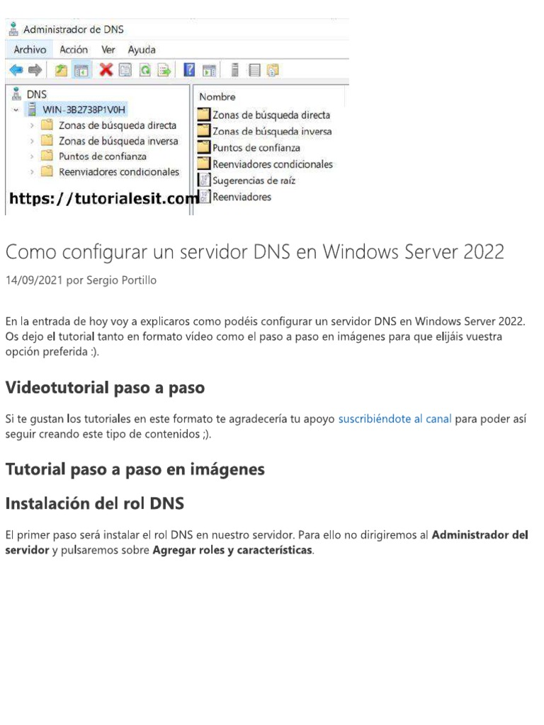 Como Configurar Un Servidor DNS en Windows Server 2022 - TutorialesIT | PDF | Cooking, Food ...