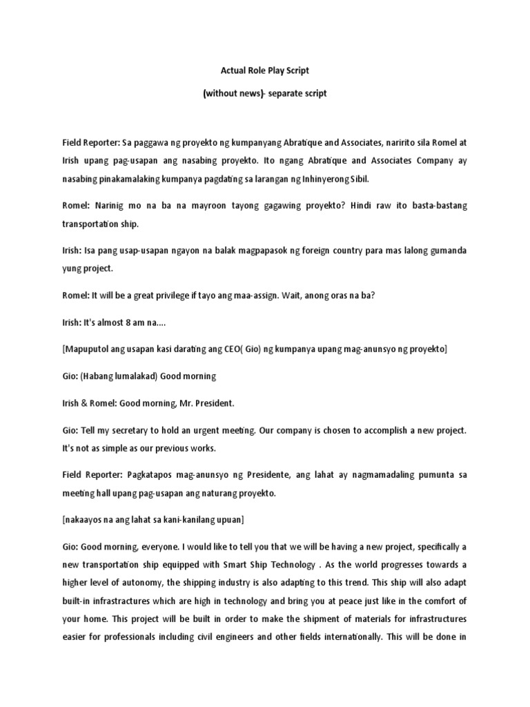 Cengr-Role Play Script Unofficial | PDF | Engineering