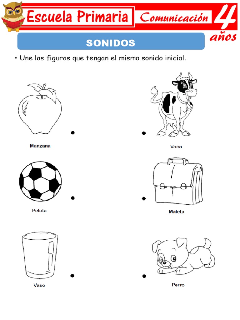 Actividades de Sonido Inicial y Final | PDF | Artes del Lenguaje y ...