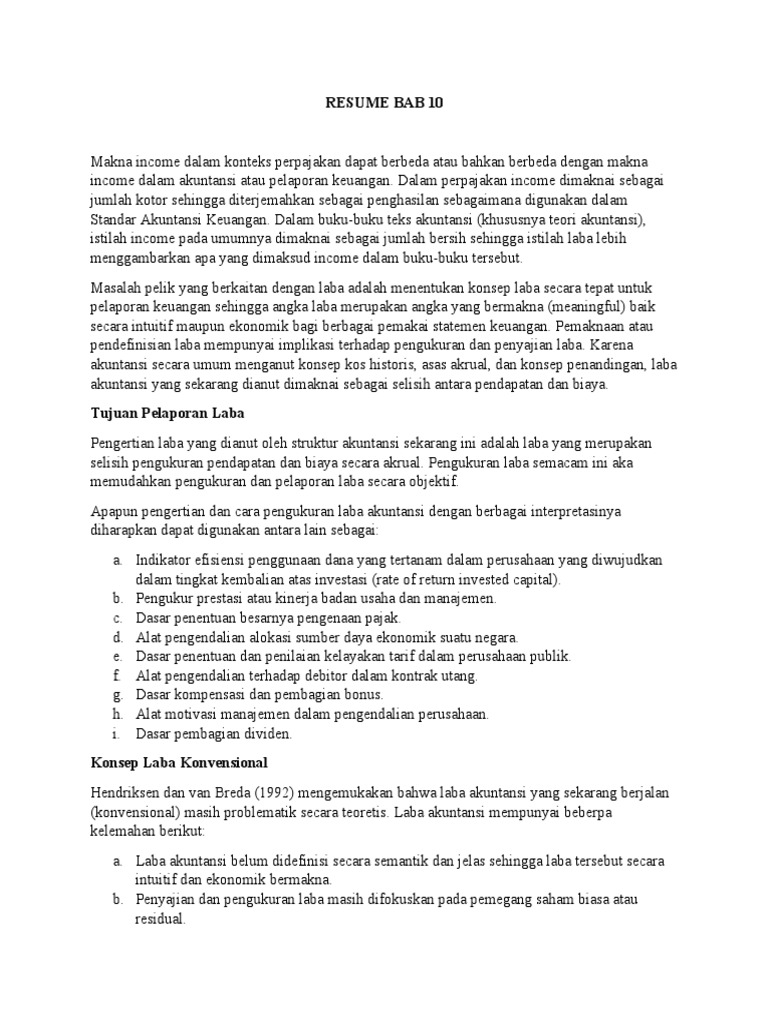 Resume Bab 10 | PDF