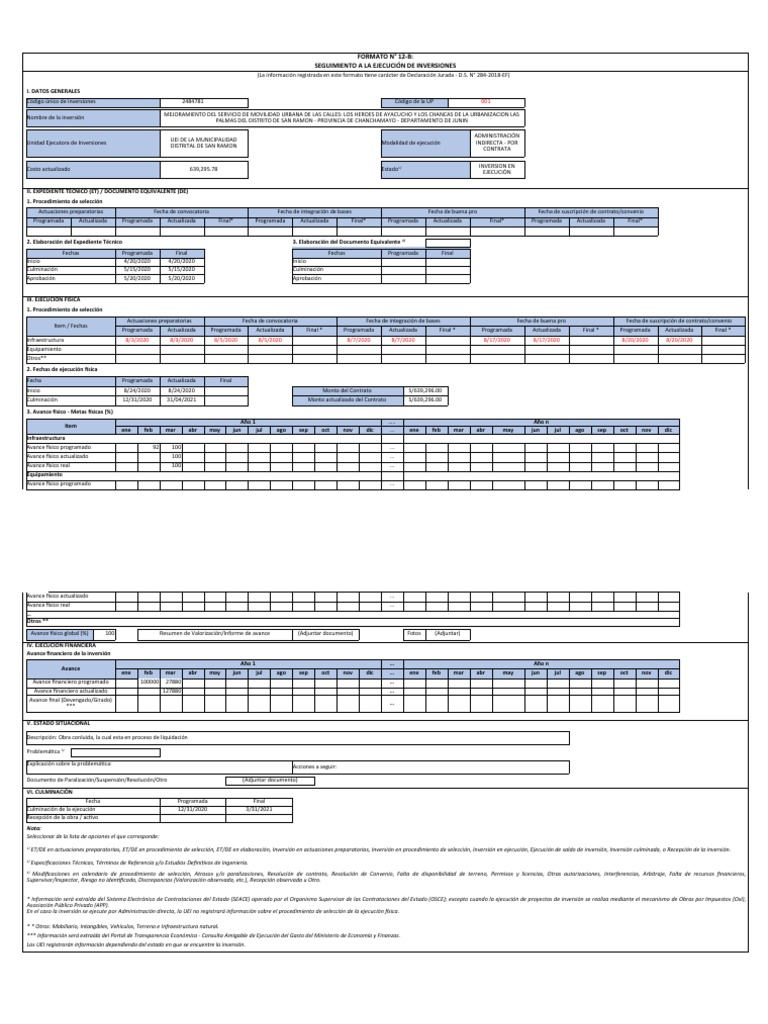 Formato 12 B | PDF | Economias