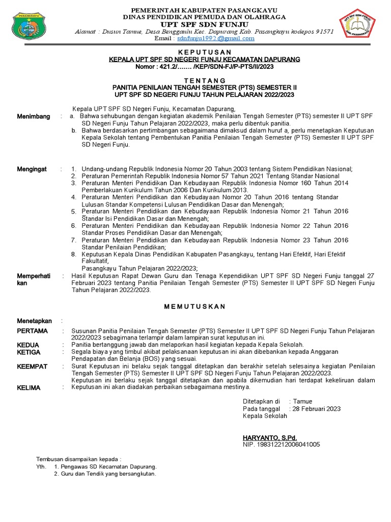 SK Panitia Pts II TP 2023 | PDF