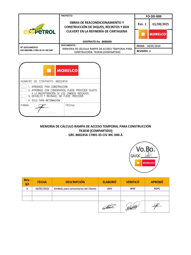 Grc-8602456-17001-Id-Civ-Mc-050-A, Memoria de Calculo Rampa de Acceso ...