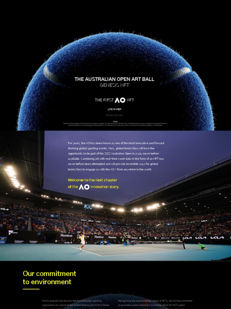 Australian Open Art Ball NFT Guide | PDF | Carbon Offset