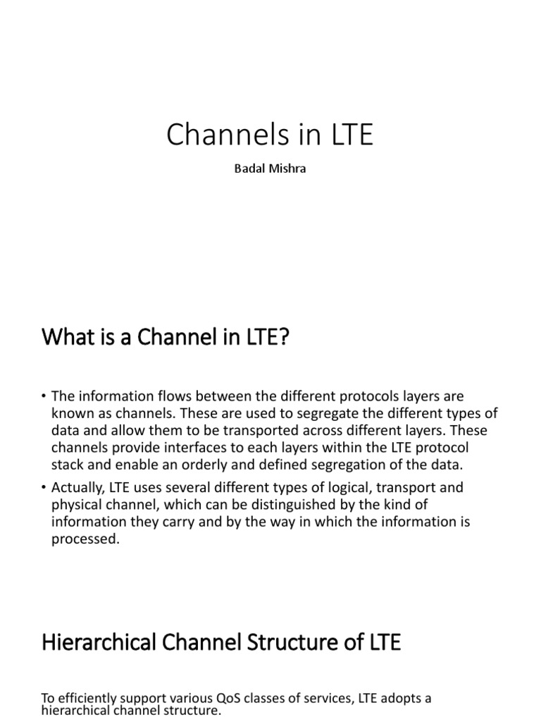 Channel Mapping LTE | PDF | Telecommunications | Broadcasting