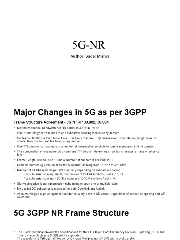 5G Frame Structure | PDF | Orthogonal Frequency Division Multiplexing ...