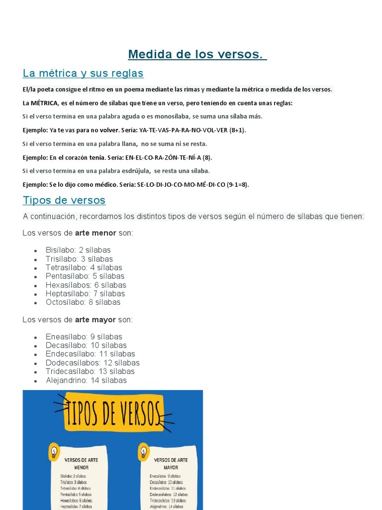 Medida de Los Versos | PDF