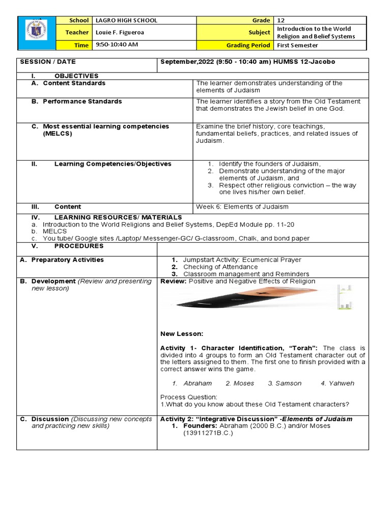 Introduction To The World Religion and Belief System - DLL | PDF ...