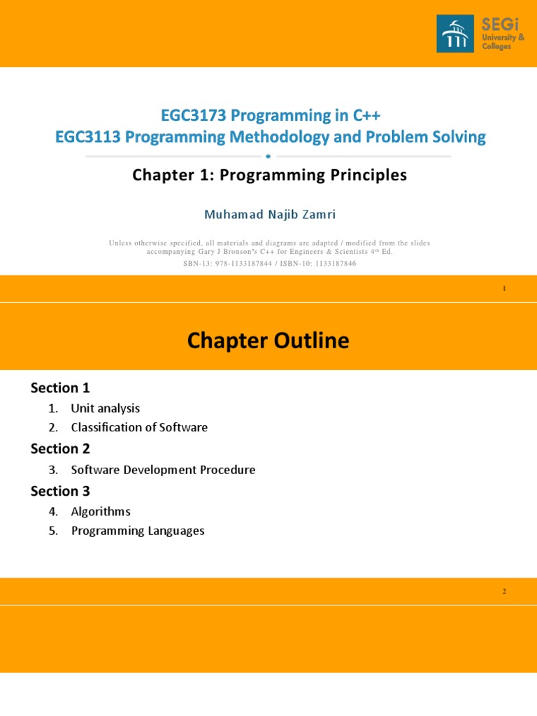 01 - EGC3173 - EGC3113 - Programming Principles | PDF | Programming | Computer Program